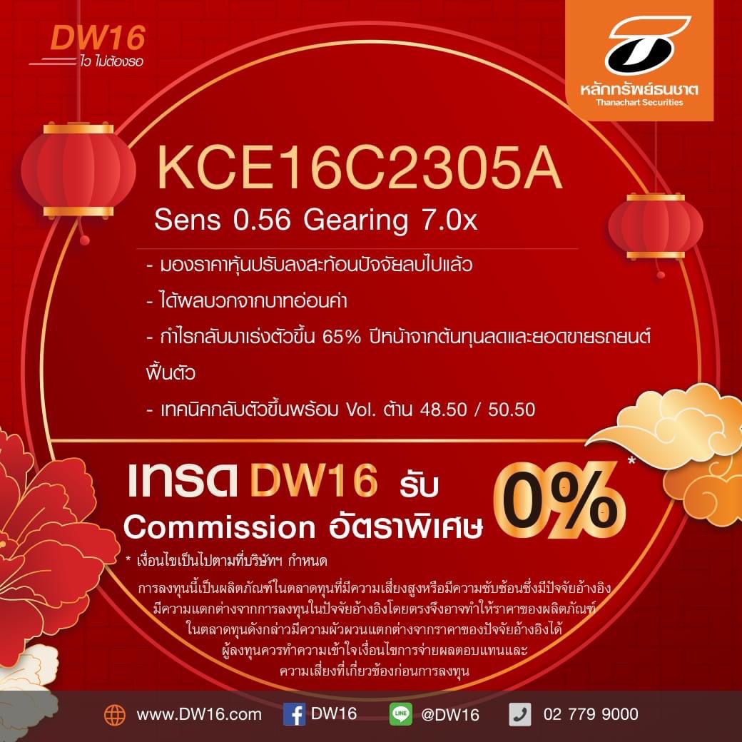 DW16 Alert!!…KCE ได้ผลบวกบาทอ่อนค่าและกำไรปีหน้าเร่งตัว